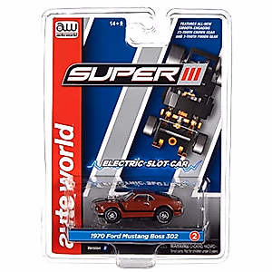 Auto World Super III 1970 Ford Boss Mustang (Red) HO Scale Slot Car