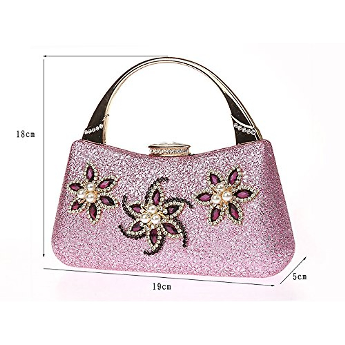 Ankoee Clutch Purse Bag Mini Handbag Messenger Bags Evening Bag Clutches Purse Party Bridal Prom(Pink)