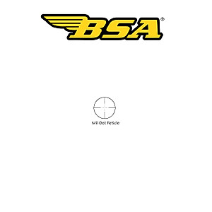 BSA Optics Outlook 3-9X40 Adjustable Objective Air Rifle Scope, Black