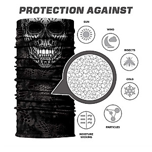 Seamless Neck Gaiter Shield Scarf Bandana Face Mask Seamless UV Protection for Motorcycle Cycling Riding Running Headbands