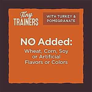 Wellness CORE Soft Tiny Trainers (Previously Petite Treats), Natural Grain-Free Dog Treats for Training, Made with Real Meat, No Artificial Flavors (Turkey & Pomegranate, 6 Ounce Bag)