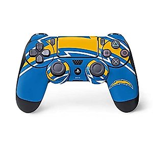 Skinit Decal Gaming Skin Compatible with PS4 Controller - Officially Licensed NFL Los Angeles Chargers Large Logo Design