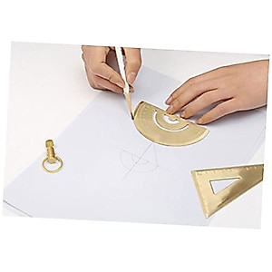 Ciieeo Triangle Ruler Triangular Ruler Stainless Steel Ruler Nordic Style Ruler Metal Protractor Plastic Ruler Clear Math Ruler Triangle Metric Ruler School Supplies with Hole Stationery