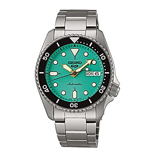 Seiko 5 Sports Gents SKX Midi Automatic Watch SRPK33K1, Teal/Grey