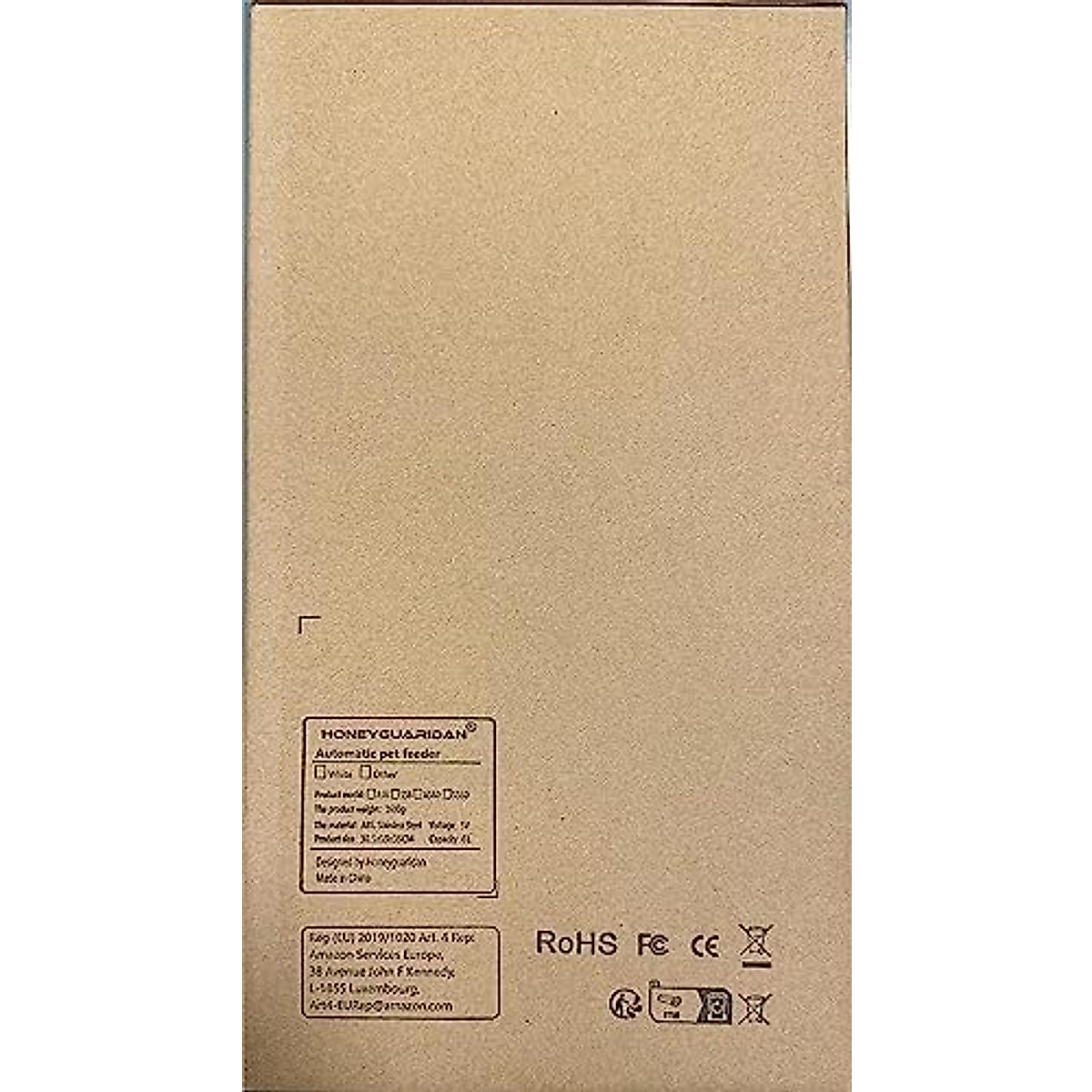 HoneyGuaridan Automatic Cat Feeder, 6L Timed Cat Feeder with Desiccant Bag for Pet Dry Food, Dual Power,10s Voice Recorder, 0-24 Portions 6 Meals per Day, Travel Supply Feeder for Cats and Dogs