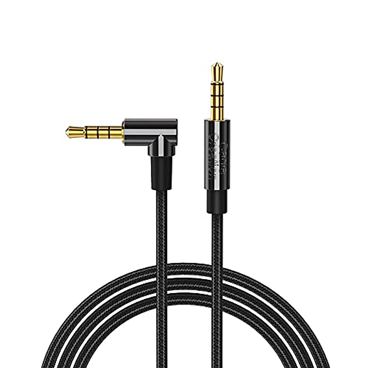 3.5mm Aux Cable + Silver-Plating Copper Auxiliary Cable ; Right Angle TRRS Male to Male HiFi Stereo 90 Degree TRRS 3.5mm Male to Male Audio Cable/Right Angle 4 Pole Stereo Auxiliary Cable