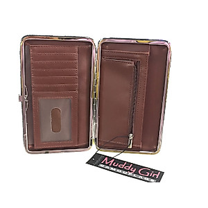 Zzfab Rhinestone Studded Camo Wallet Girl Wallet (pink)