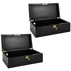 Mifoci 2 Pieces Wooden Adult Man Woman Toy Box Storage with Lock and Key Wooden Storage Box Lockable Keepsake Box Toy Box Organizer Locking for Personal Items, Jewelry, Keepsake
