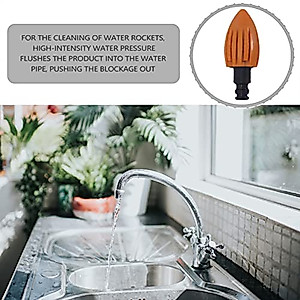 Angoily Head Garden Machine Accessories Clog Hose Black Flush Plastic Sewer Drain Connector Tools Orange Gutter Parts Water Flushing Nozzle Softer Washer Jetter Power Pressure Remover