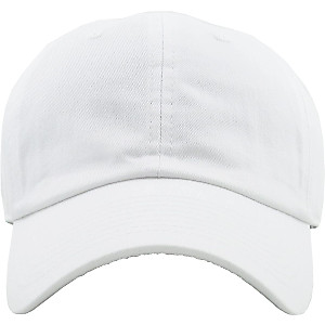 Premium Baseball Cap KB4006 / Custom Hats/Embroidery Hats/Monogram Hats (White), One Size-Large