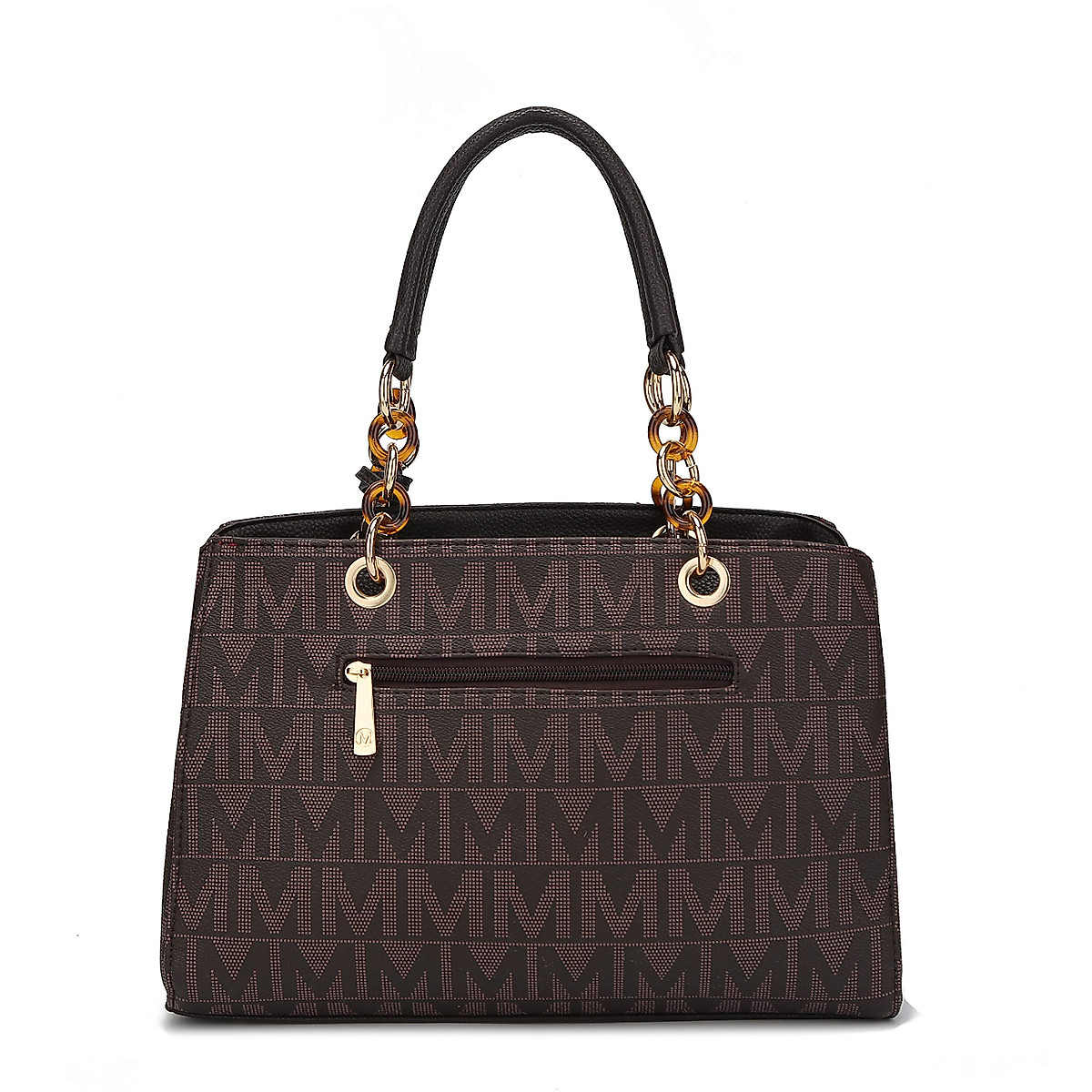 MKF Crossbody Satchel Tote Handbag for Women, Shoulder Bag Strap – PU Leather Pocketbook – Top Handle Woman Purse Black