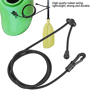 2Pcs Kayak Paddle Leash, Rubber Oar Rope Hook Paddle Board Leash for Paddling Avoiding Washed Oars Away Rowing