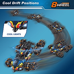 NEXBOX Cool 8 Wheels Hand Controlled rc Stunt Car Toys, Gesture Sensing Remote Control Cars for Boys Age 6 7 8-12 13 14 Year Old, Birthday Gifts Ideas for Kids