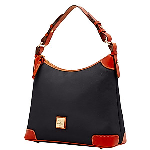 Dooney & Bourke Women's Hobo Shoulder Bag in Pebble Grain Leather, Large Handbag with Adjustable Shoulder Strap, Elephant