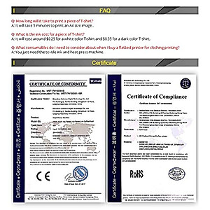 Hrm A4 DTG T-Shirt Printing Machine Dark/Light Tshirt Printer 110v or 220v