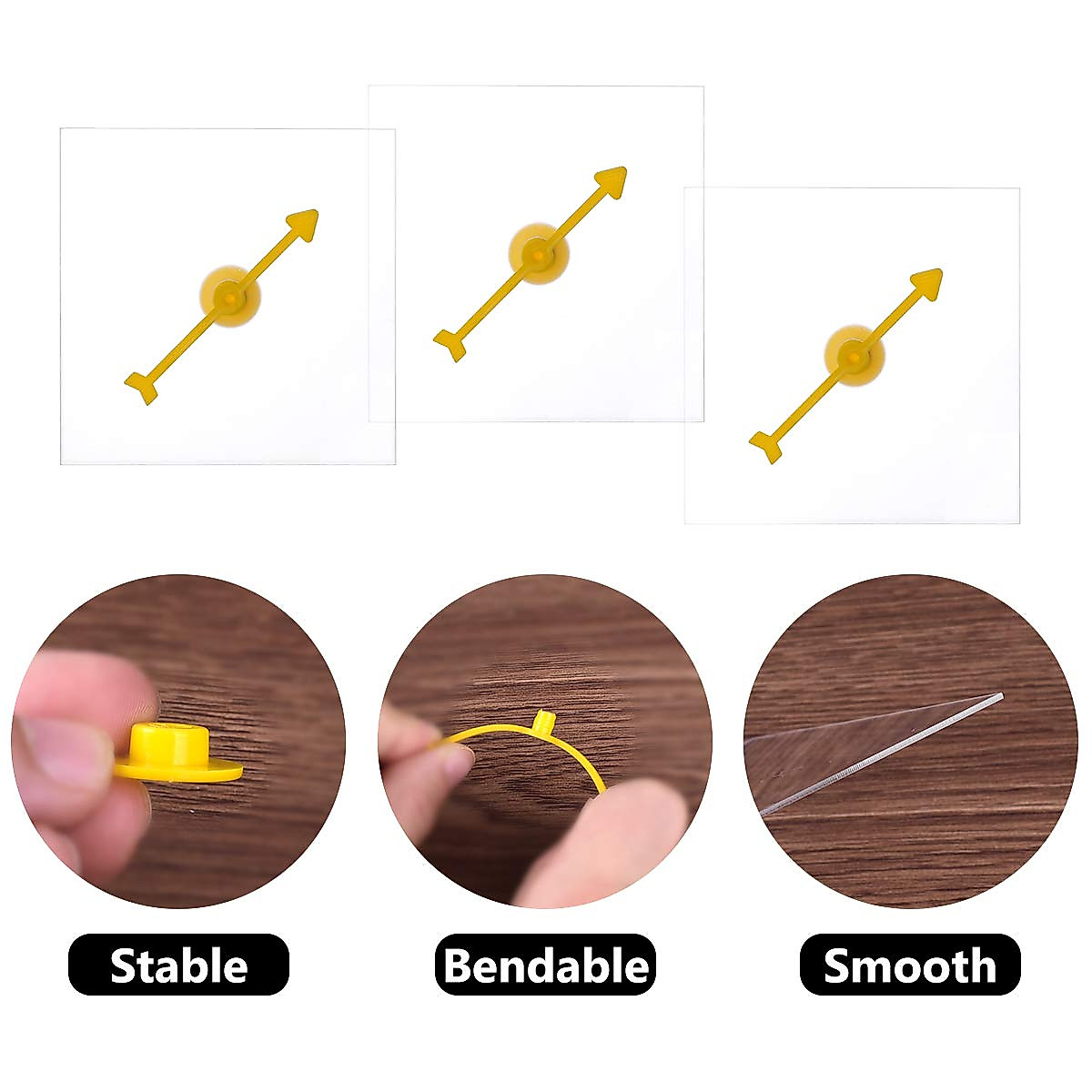 Lohoee 20Pcs Transparent Spinners Math Game Spinner with Rotating Arrow for Party Games and Teaching Using