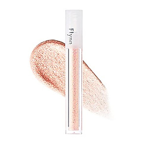 FLYNN Lightcatcher Liquid Glitter Eyeshadow | Long Lasting, Quick Drying, Lightweight Water Texture, No Fall-out | K beauty High-Impact Eye Looks (03 Peach Light) 0.12oz