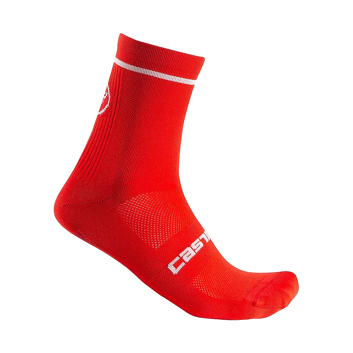 Castelli Entrata 13 Cycling Sock (Red, XXL)