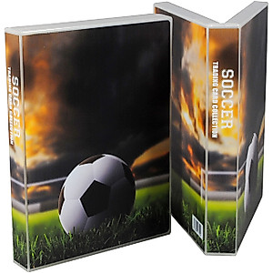 UniKeep Trading Card Binder With Soccer Theme - Card Collection Case With 100 Top Loading Pockets - For Baseball Cards, Soccer Cards, TCG, MTG, Pokemon, or Yugioh