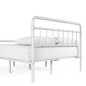ZINUS Florence Metal Platform Bed Frame / Mattress Foundation / No Box Spring Needed / Easy Assembly, White, Full