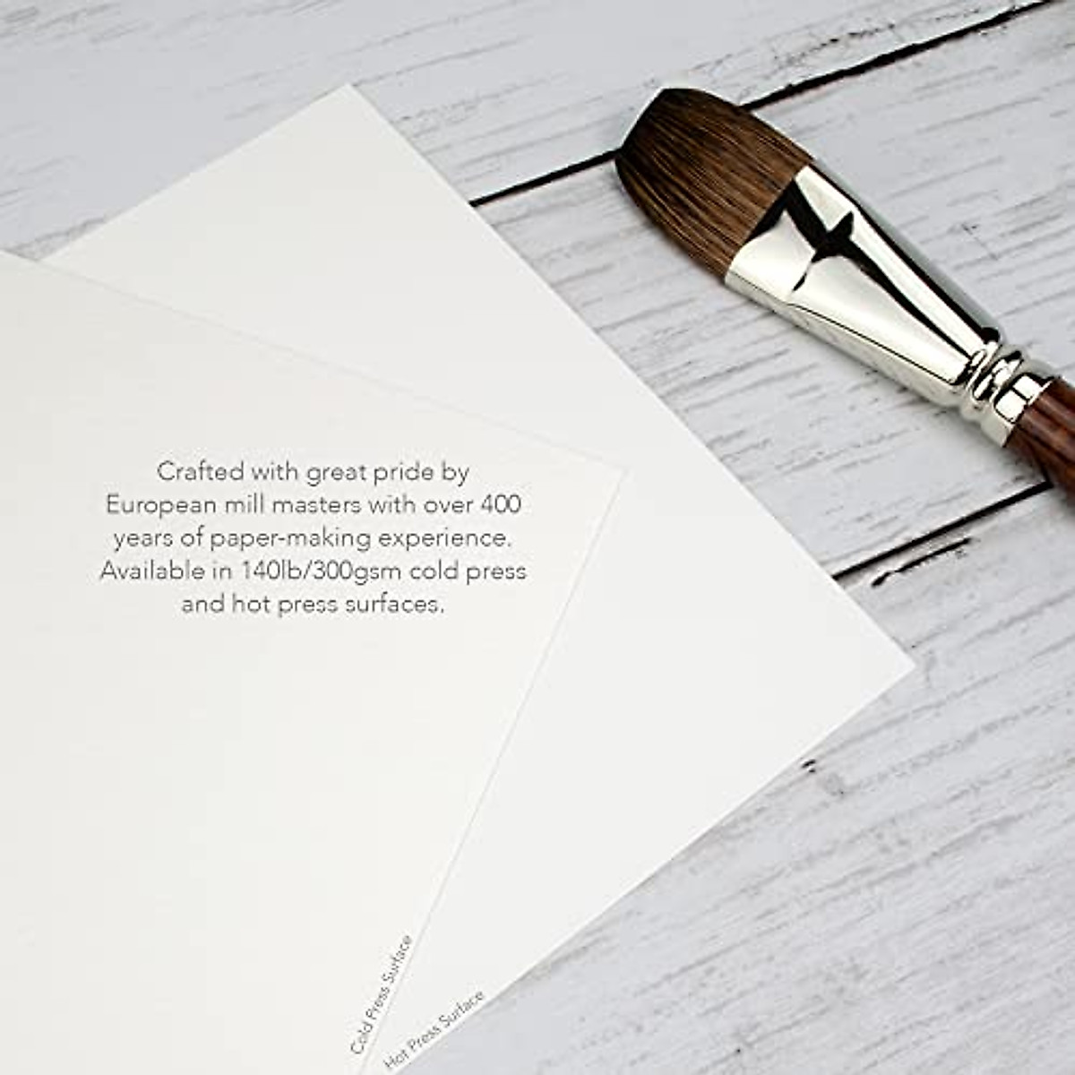 Fluid Artist Watercolor Block, 140 lb (300 GSM) Cold Press Paper Pad for Watercolor Painting and Wet Media with Easy Block Binding, 4 x 6 inches, 15 White Sheets