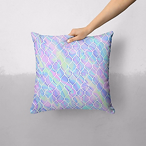 iiRov Iridescent Dahlia v4 - Custom Decorative Home Decor Indoor or Outdoor Throw Pillow Cover Plus Cushion Set for Sofa, Bed or Couch (Pillow CASE Cover Plus Cushion)
