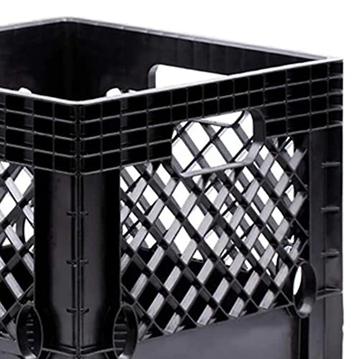 Juggernaut Storage 11" x 13" x 13" Black Milk Crate (Pack of 2)