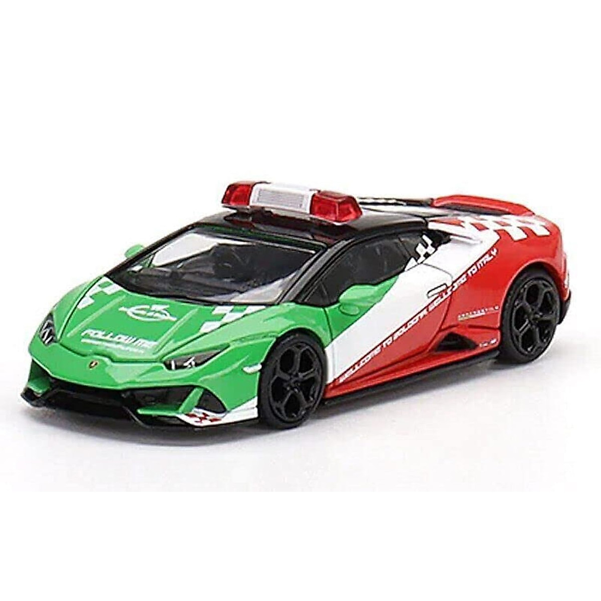 True Scale Miniatures Model Car Compatible for Lamborghini Huracán EVO Bologna Airport 2020 Follow-Me Car 1/64 Diecast Model Car MGT00193