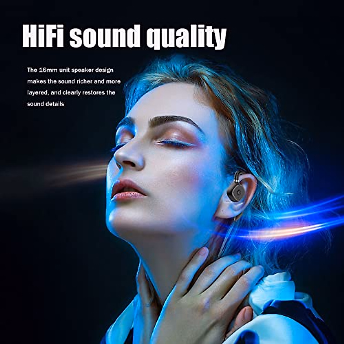 ESSONIO Open Ear Headphones air Conduction Headphones Bluetooth Workout Headphones Open Ear Earbuds Noise Cancelling Headphones for Sports Running