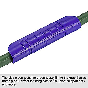 MECCANIXITY Greenhouse Frame Pipe Clamp 25mm Inner Dia Plastic Film Tube Clip Connector for Garden Sunshade Net Fixed Dark Blue Pack of 20