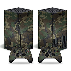 FOTTCZ Vinyl Skin for Xbox Series X Console and Controllers, Sticker Decal Protect Xbox Series X Devices - Army Camouflage