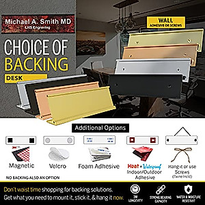 LHS My Business | Engraved Custom Door Plate Black Plastic Office Door Sign with White Letters | 2x8 - B2