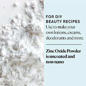 Sky Organics - Zinc Oxide Powder, 16 oz - Non-Nano & Uncoated - Make Your Own Lotion, Deodorant, Cream, Soap - DIY Essentials - Resealable Bag - Natural, Vegan & Cruelty Free - Beauty & Personal Care