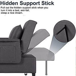 BINGTOO 2 Pcs Convertible Chair 3 in 1 Multi-Function Folding Ottoman Sofa Sleeper Bed, Pull Out Sleeper Chair Bed- Modern Convertible Chair Bed Adjustable Backrest Sleeper Couch Bed for Living Room……