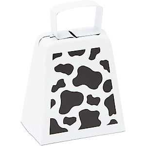 Okuna Outpost 6 Pack Cow Bells with Handle for Kids, Noise Makers for Farm, Sporting Events (4 Inches)