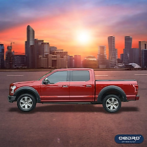 oEdRo Soft Tri-Fold Truck Bed Tonneau Cover Compatible with 2009-2024 Dodge Ram 1500 (Inclu. Classic & New), Fleetside 5.6 Ft Bed w/o Ram Box