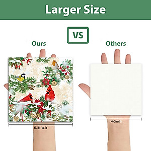 100pcs Christmas Cardinal Guest Napkins 3 Ply Disposable Paper Pack Red Cardinal Bird Paper Luncheon Dinner Hand Napkins Cardinals Birthday Party Decor Bird Party Supplies