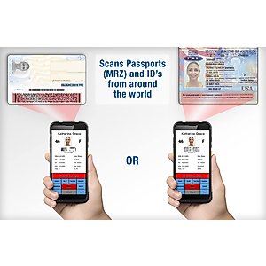ID Scanner - Drivers License and Passport Scanner and Reader - Age Verification and Customer Management - Quantum Edge V3 Includes Handheld Scanner, Outer Carry Case, & Accessories