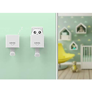 4 PCS Adhesive Wall Hooks Coat Hooks Wall Mounted Hanger Hat Hooks Entryway Wall Hangers Hooks Modern Wall Decoration for Coats, Hoodies, Hats, Scarves, Purses, Bath Towels, Clothing (Box-Cats)