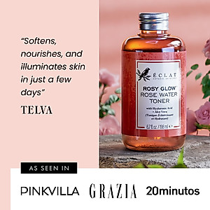 Rose Water Toner - Pure Rose Water with Hyaluronic Acid & Aloe Vera, Pore Minimizer Facial Toner, Hydrating Face Toner for Women, Rejuvenating and Soothing Skin Toner