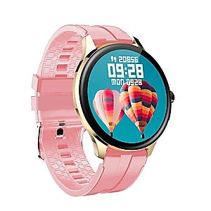 SYSMARTS Fitness Trackers,Health Sports Smart Watch with Heart Rate & Sleep Monitor,Calorie Step Counter,1.3" Touch Screen,IP68 Waterproof Pedometer Activity Trackers for Women Men (Rose Pink)