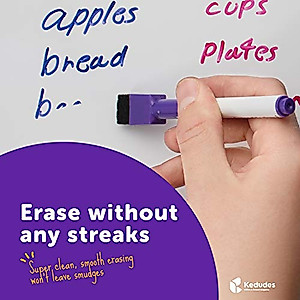 USA Made Magnetic Dry Erase Whiteboard Sheet 17" x 11" with a Set of 6 Markers