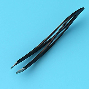 Gaweb Tweezers, Curve Stainless Steel Hollowed Leaf Eyebrow Tweezer Women Hair Remove Clip Tool - Black, A, (1220459-Gaweb1)