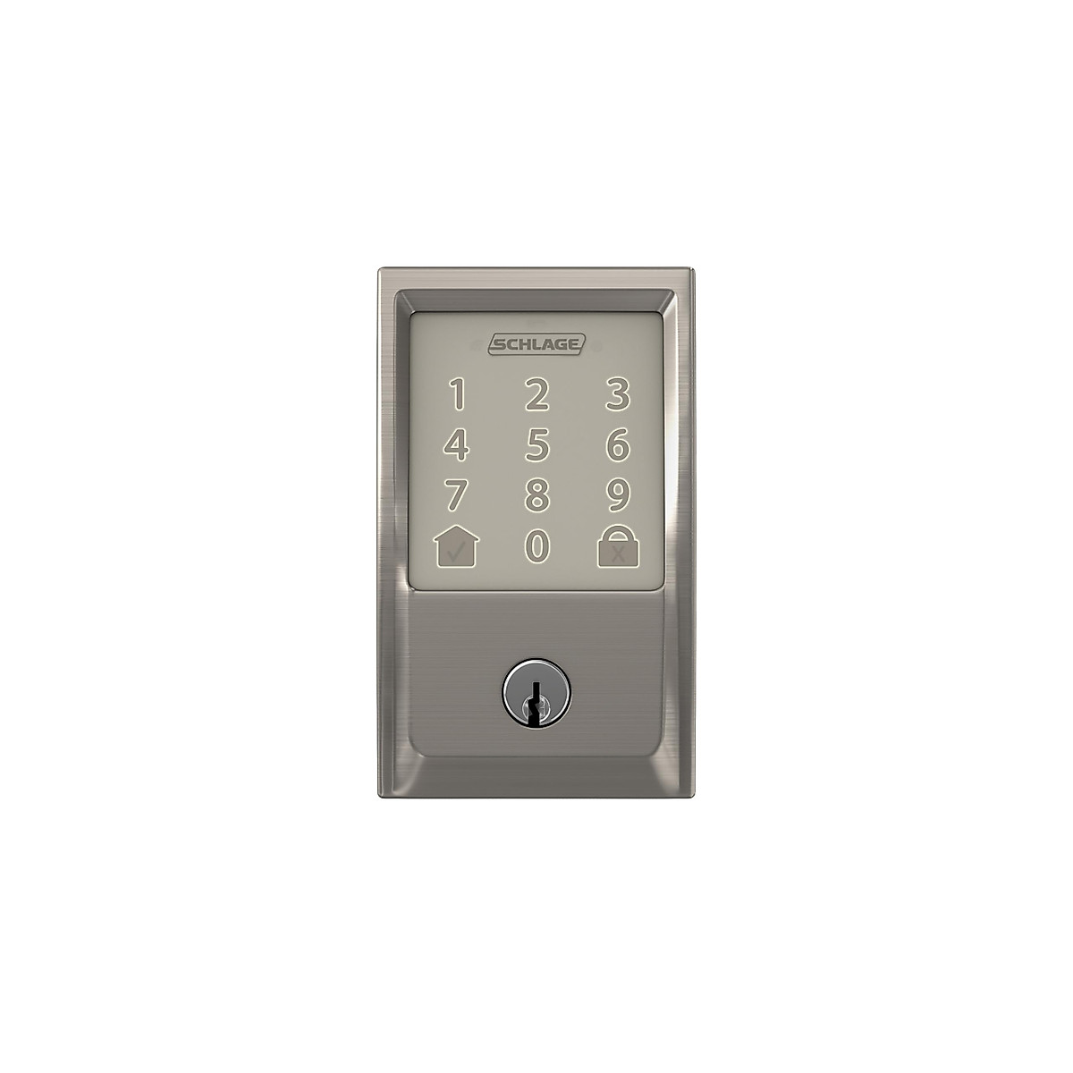 Schlage Encode Smart Wi-Fi Deadbolt with Century Trim in Satin Nickel
