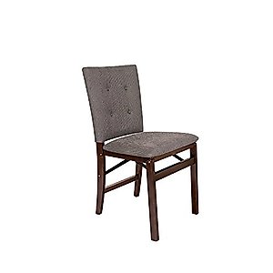 MECO STAKMORE Parson’s Folding Chair Espresso Finish, 20.25D x 17.5W x 33.875H in (Set of 2)