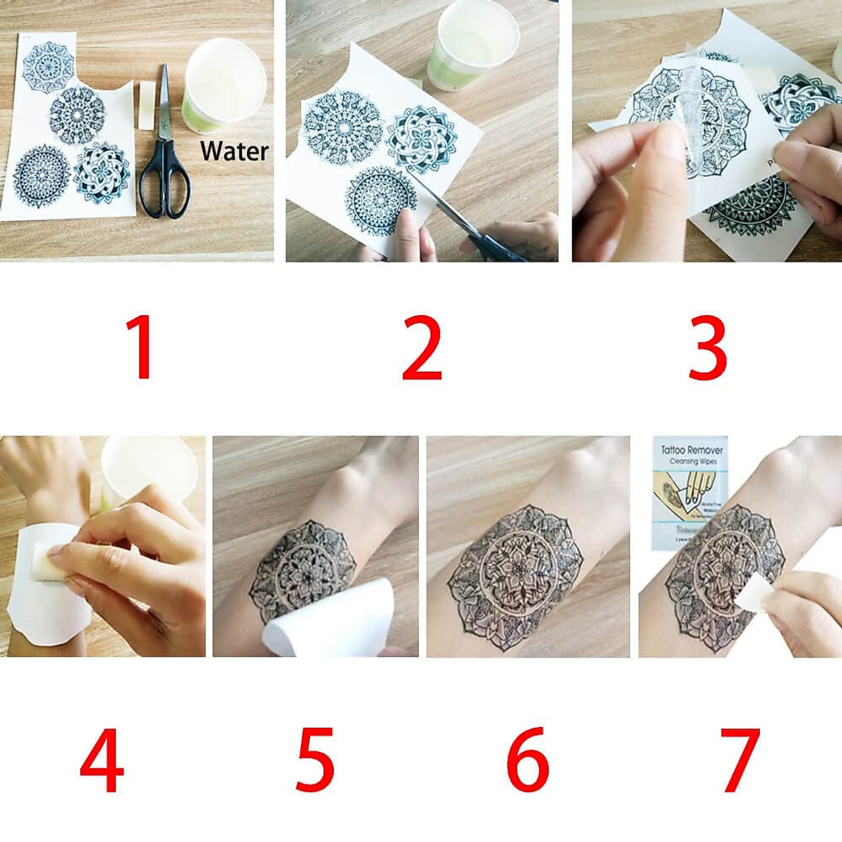 Glaryyears Metallic Gold Temporary Tattoo for Women Adults, 18-Pack Long-lasting Tiny Size Realistic Tattoos, Variety Pack Cute Floral Fake Tattoos, Makeup for Face Body Hand Arm Neck Party