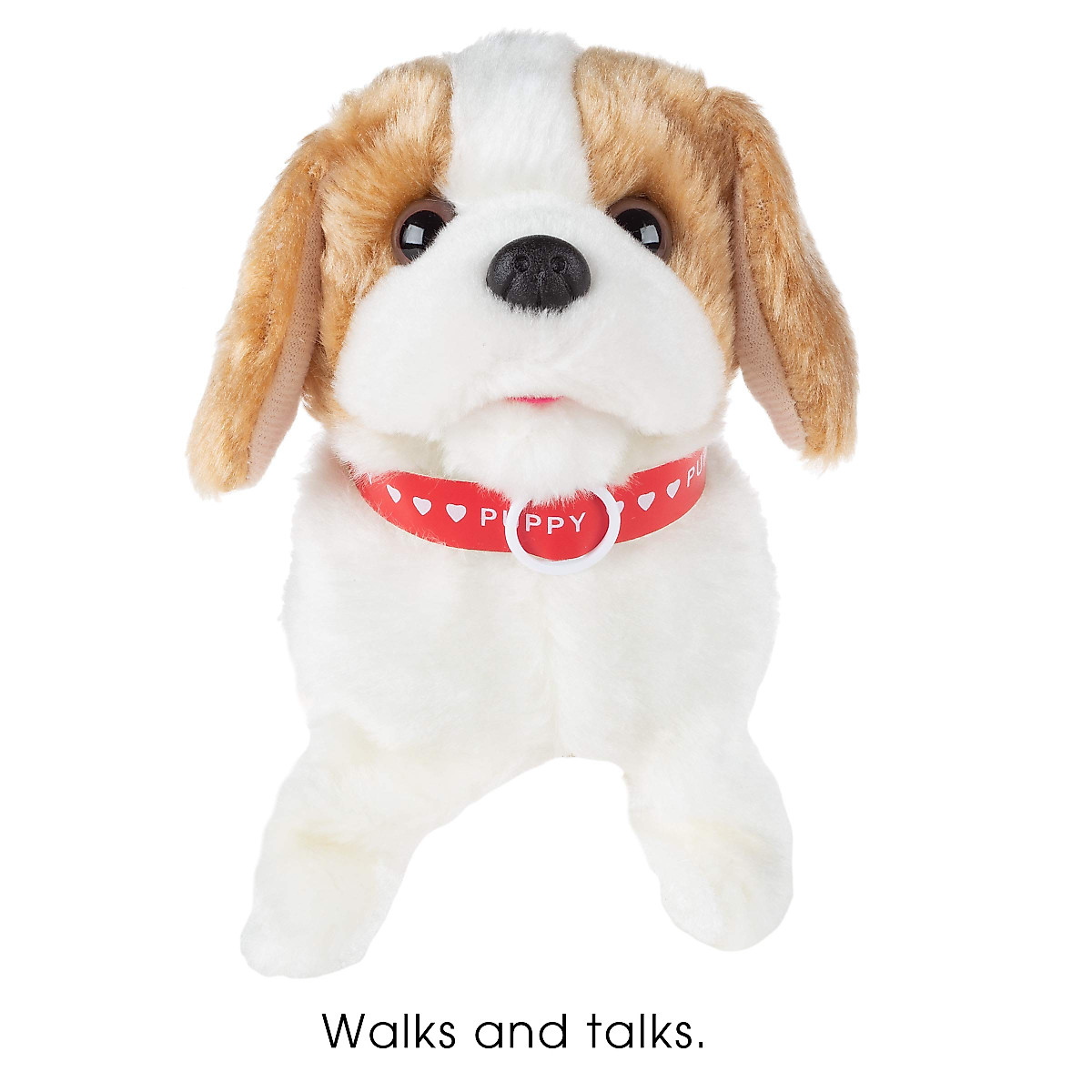 Happy Trails Interactive Plush Puppy Toy– Battery Operated Dog That Walks, Barks and Does Back Flips, Soft and Snuggly Fur, Stuffed Animal Robot , Brown