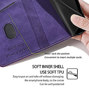 Fansipro Wallet Folio Case for Samsung Galaxy S9 Plus, Premium PU Leather Slim Fit Cover for Galaxy S9 Plus, 2 Card Slots, Friendly Fit, Rose Red & Purple