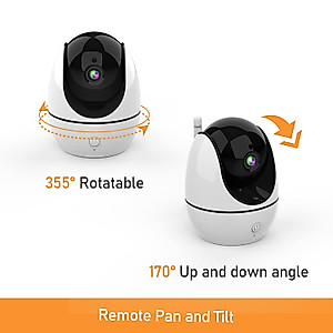 PRUVEEO Baby Monitor with Camera and Audio,Video Baby Monitor no WiFi with Night Vision, 1080P 4.5" HD IPS Display, Remote Pan-Tilt-Zoom, 960 ft Range, Two Way Talk, Room Temperature and Lullabies