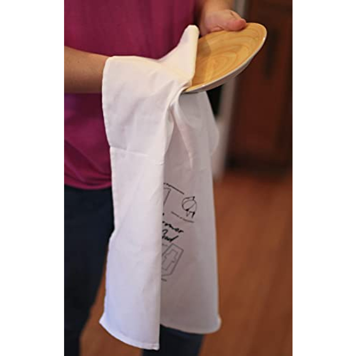 Tea Towels Cotton 100% Christian Gifts for Women Dish Drying Decorative Kitchen Towels, Farmhouse Hand Towel White Flour Dishes Bread Cloth. and Black 012021